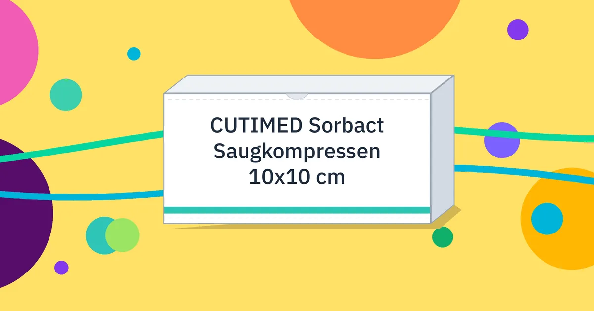 Symbolbild: Packung mit der Aufschrift CUTIMED Sorbact Saugkompressen 10x10 cm (PZN 15886877) – Verfügbarkeit und Bezug in Apotheken in Frankfurt am Main