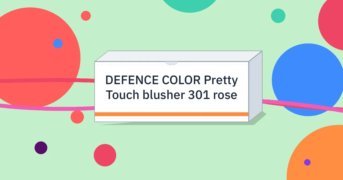 Symbolbild: Packung mit der Aufschrift DEFENCE COLOR Pretty Touch blusher 301 rose (PZN 11891887) – Verfügbarkeit und Bezug in Apotheken in Frankfurt am Main