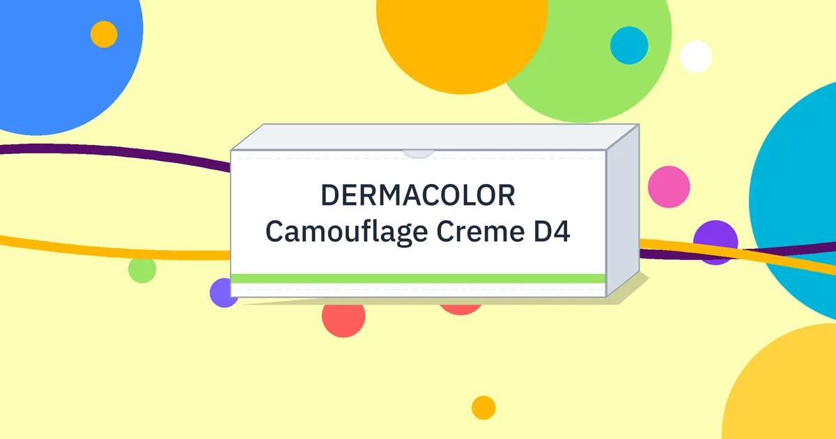 Symbolbild: Packung mit der Aufschrift DERMACOLOR Camouflage Creme D4 (PZN 15818887) – Verfügbarkeit und Bezug in Apotheken in Frankfurt am Main
