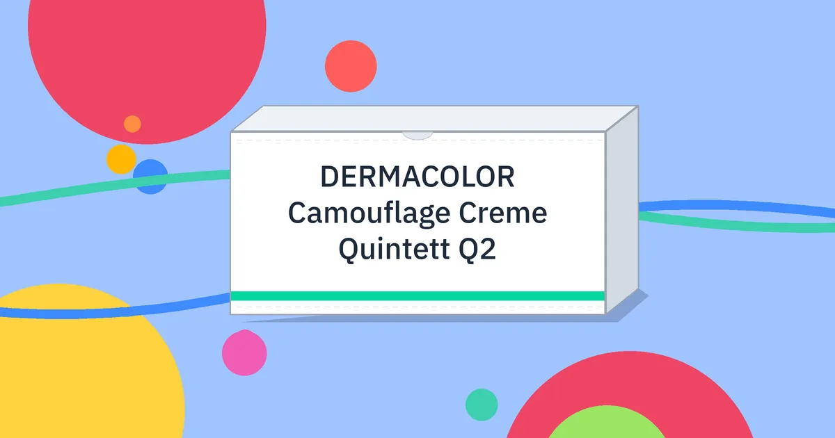 Symbolbild: Packung mit der Aufschrift DERMACOLOR Camouflage Creme Quintett Q2 (PZN 15819941) – Verfügbarkeit und Bezug in Apotheken in Frankfurt am Main