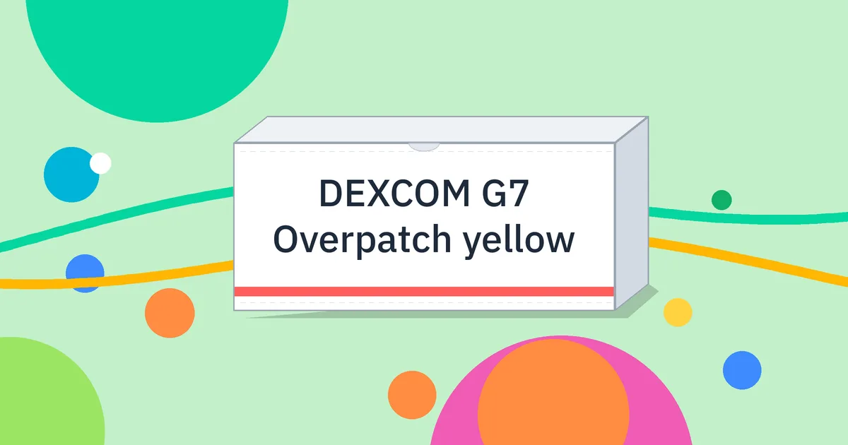 Symbolbild: Packung mit der Aufschrift DEXCOM G7 Overpatch yellow (PZN 19866096) – Verfügbarkeit und Bezug in Apotheken in Frankfurt am Main