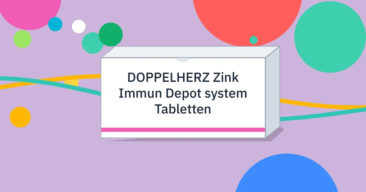 Symbolbild: Packung mit der Aufschrift DOPPELHERZ Zink Immun Depot system Tabletten (PZN 15611554) – Verfügbarkeit und Bezug in Apotheken in Frankfurt am Main