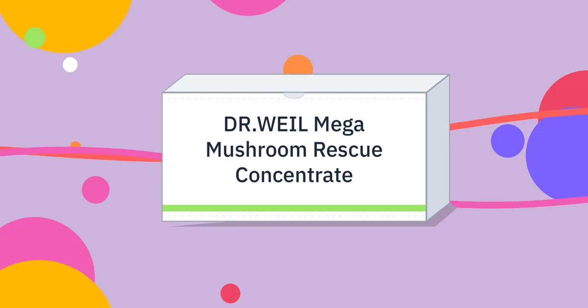 Symbolbild: Packung mit der Aufschrift DR.WEIL Mega Mushroom Rescue Concentrate (PZN 18863351) – Verfügbarkeit und Bezug in Apotheken in Frankfurt am Main