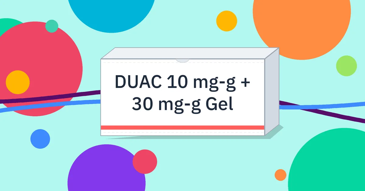 Symbolbild: Packung mit der Aufschrift DUAC 10 mg-g + 30 mg-g Gel (PZN 04132371) – Verfügbarkeit und Bezug in Apotheken in Frankfurt am Main