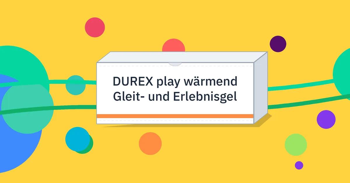 Symbolbild: Packung mit der Aufschrift DUREX play wärmend Gleit- und Erlebnisgel (PZN 11377848) – Verfügbarkeit und Bezug in Apotheken in Frankfurt am Main