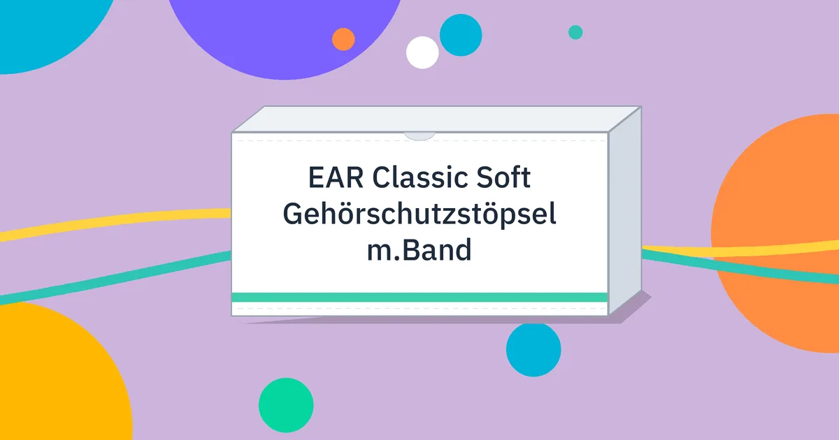 Symbolbild: Packung mit der Aufschrift EAR Classic Soft Gehörschutzstöpsel m.Band (PZN 00099091) – Verfügbarkeit und Bezug in Apotheken in Frankfurt am Main