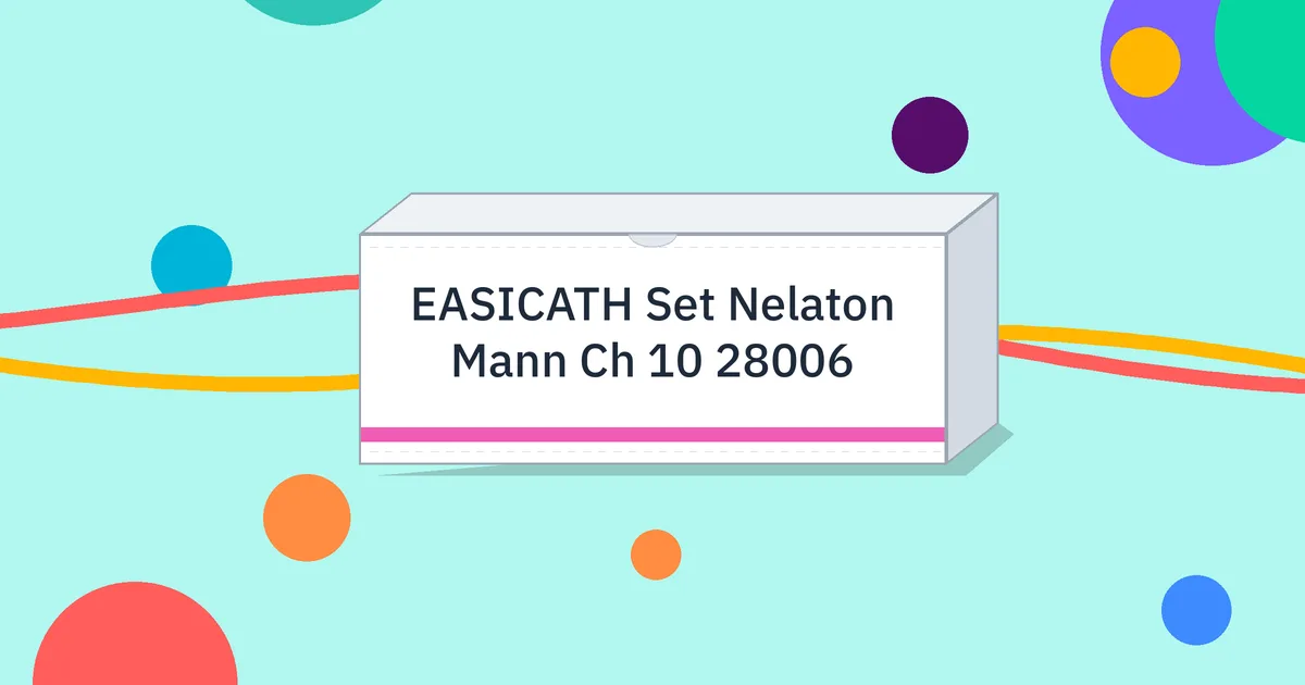 Symbolbild: Packung mit der Aufschrift EASICATH Set Nelaton Mann Ch 10 28006 (PZN 00599184) – Verfügbarkeit und Bezug in Apotheken in Frankfurt am Main