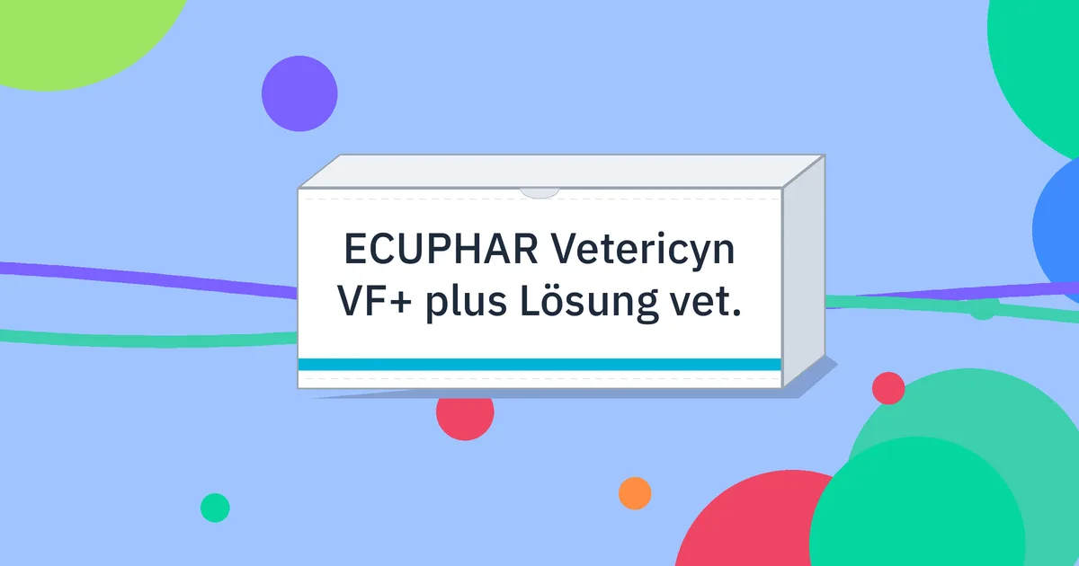 Symbolbild: Packung mit der Aufschrift ECUPHAR Vetericyn VF+ plus Lösung vet. (PZN 20692000) – Verfügbarkeit und Bezug in Apotheken in Frankfurt am Main