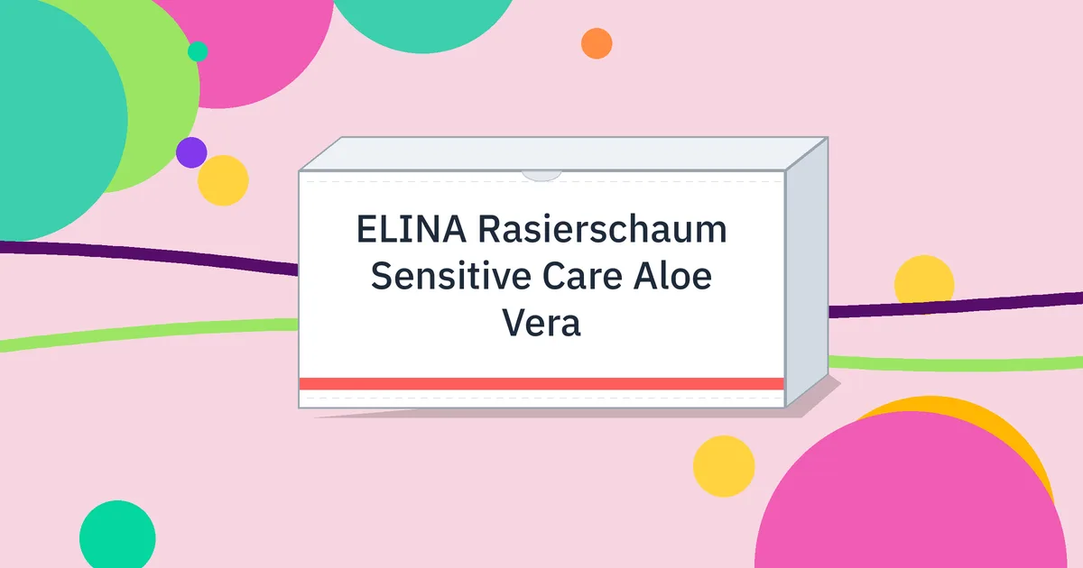 Symbolbild: Packung mit der Aufschrift ELINA Rasierschaum Sensitive Care Aloe Vera (PZN 17386506) – Verfügbarkeit und Bezug in Apotheken in Frankfurt am Main