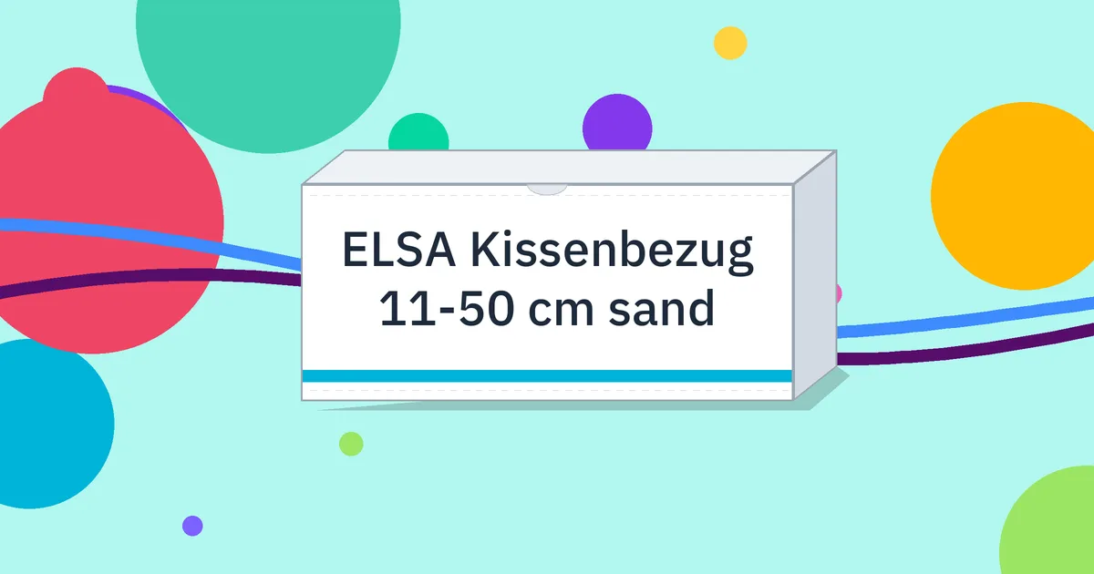 Symbolbild: Packung mit der Aufschrift ELSA Kissenbezug 11-50 cm sand (PZN 01493482) – Verfügbarkeit und Bezug in Apotheken in Frankfurt am Main