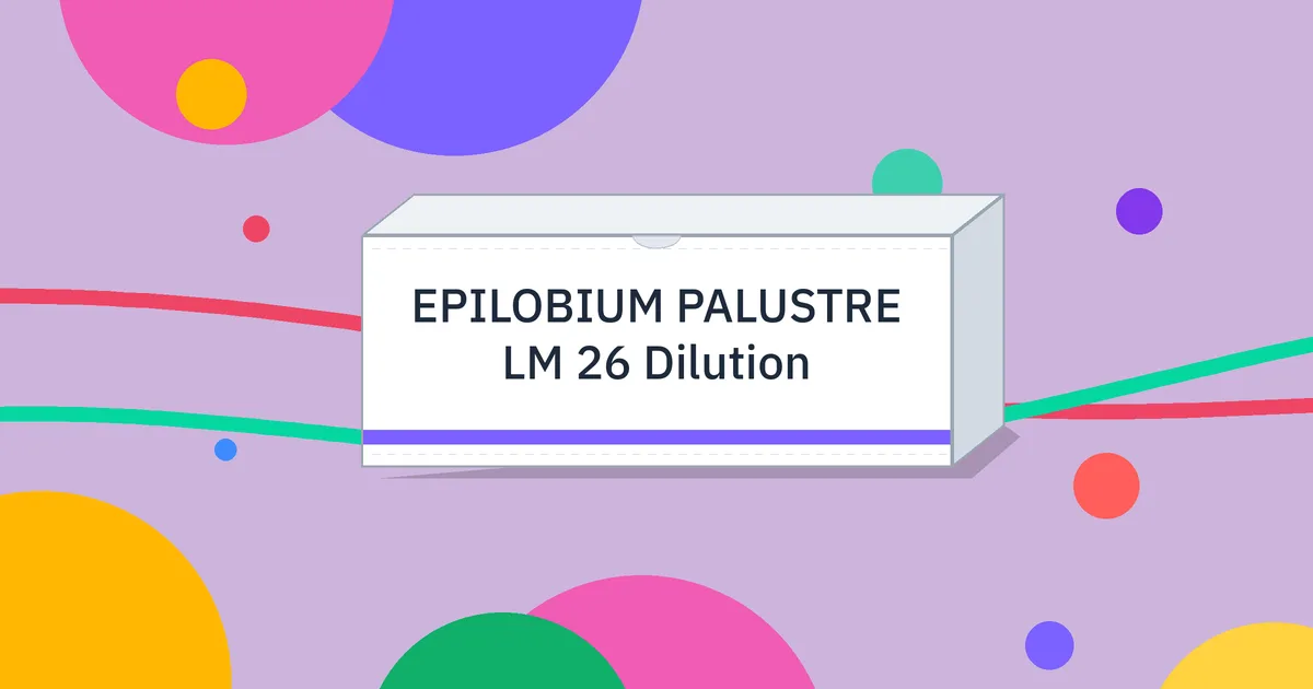 Symbolbild: Packung mit der Aufschrift EPILOBIUM PALUSTRE LM 26 Dilution (PZN 13472261) – Verfügbarkeit und Bezug in Apotheken in Frankfurt am Main