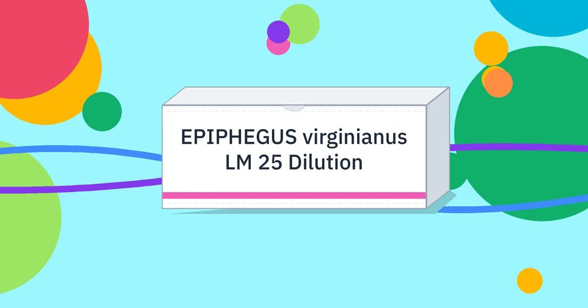 Symbolbild: Packung mit der Aufschrift EPIPHEGUS virginianus LM 25 Dilution (PZN 13472723) – Verfügbarkeit und Bezug in Apotheken in Frankfurt am Main