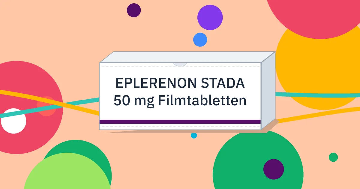 Symbolbild: Packung mit der Aufschrift EPLERENON STADA 50 mg Filmtabletten (PZN 17848846) – Verfügbarkeit und Bezug in Apotheken in Frankfurt am Main