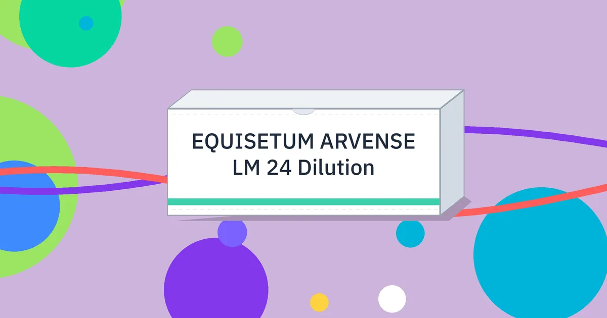 Symbolbild: Packung mit der Aufschrift EQUISETUM ARVENSE LM 24 Dilution (PZN 13473160) – Verfügbarkeit und Bezug in Apotheken in Frankfurt am Main
