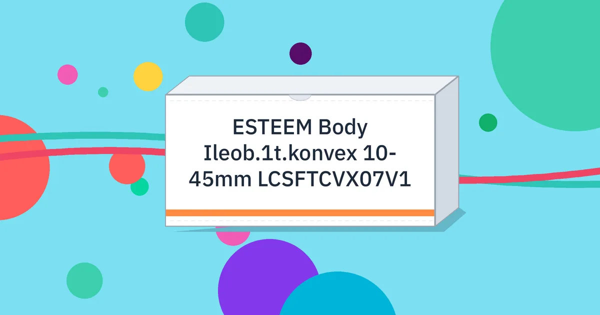 Symbolbild: Packung mit der Aufschrift ESTEEM Body Ileob.1t.konvex 10-45mm LCSFTCVX07V1 (PZN 18837922) – Verfügbarkeit und Bezug in Apotheken in Frankfurt am Main