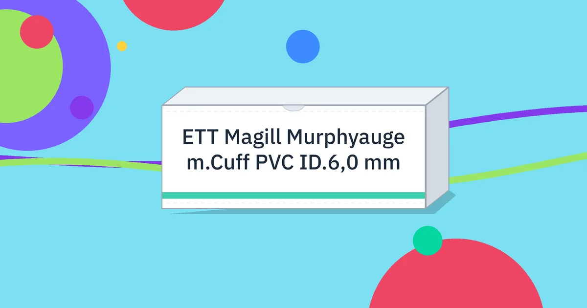 Symbolbild: Packung mit der Aufschrift ETT Magill Murphyauge m.Cuff PVC ID.6,0 mm (PZN 19120468) – Verfügbarkeit und Bezug in Apotheken in Frankfurt am Main