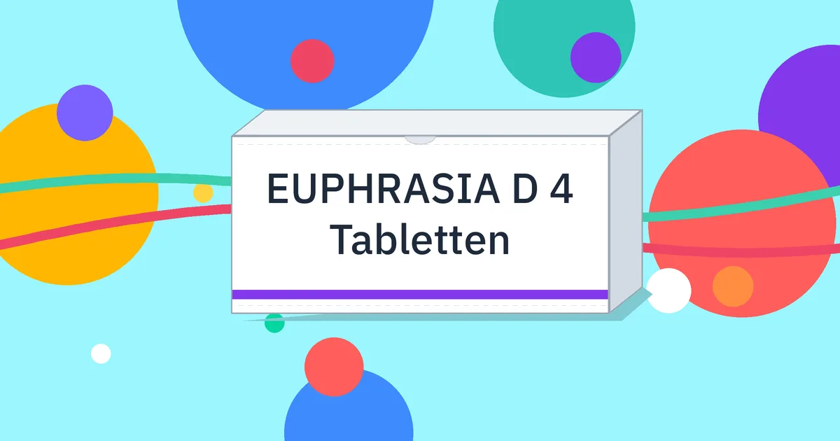 Symbolbild: Packung mit der Aufschrift EUPHRASIA D 4 Tabletten (PZN 02630113) – Verfügbarkeit und Bezug in Apotheken in Frankfurt am Main