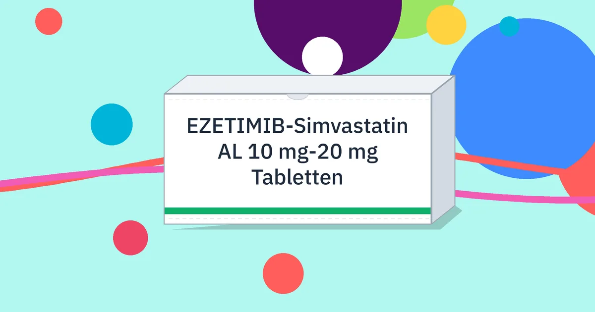 Symbolbild: Packung mit der Aufschrift EZETIMIB-Simvastatin AL 10 mg-20 mg Tabletten (PZN 13744096) – Verfügbarkeit und Bezug in Apotheken in Frankfurt am Main