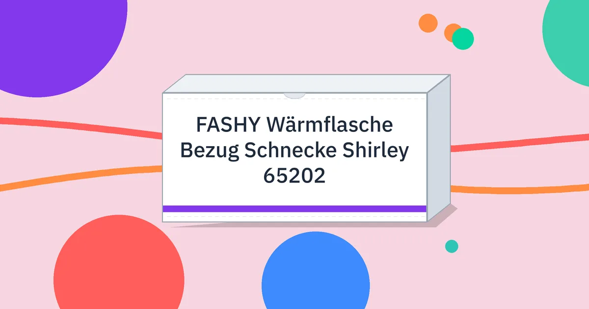 Symbolbild: Packung mit der Aufschrift FASHY Wärmflasche Bezug Schnecke Shirley 65202 (PZN 14142749) – Verfügbarkeit und Bezug in Apotheken in Frankfurt am Main