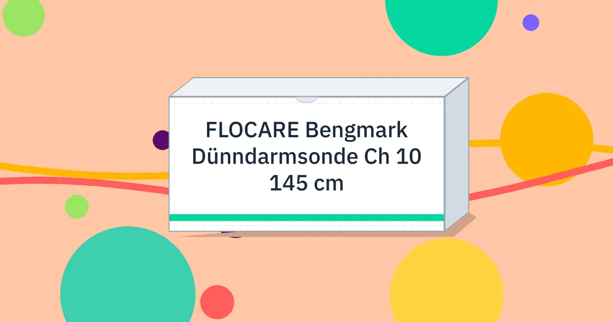 Symbolbild: Packung mit der Aufschrift FLOCARE Bengmark Dünndarmsonde Ch 10 145 cm (PZN 11289707) – Verfügbarkeit und Bezug in Apotheken in Frankfurt am Main