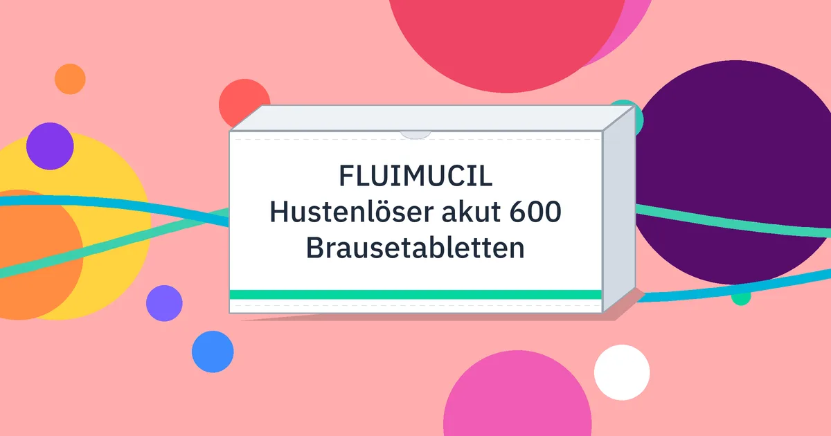 Symbolbild: Packung mit der Aufschrift FLUIMUCIL Hustenlöser akut 600 Brausetabletten (PZN 02650216) – Verfügbarkeit und Bezug in Apotheken in Frankfurt am Main