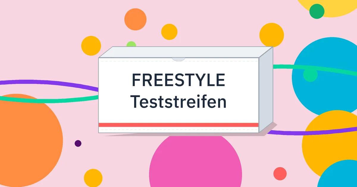 Symbolbild: Packung mit der Aufschrift FREESTYLE Teststreifen (PZN 02885014) – Verfügbarkeit und Bezug in Apotheken in Frankfurt am Main