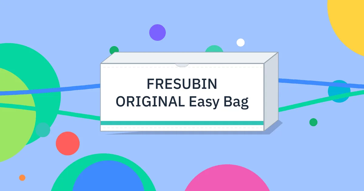 Symbolbild: Packung mit der Aufschrift FRESUBIN ORIGINAL Easy Bag (PZN 05398734) – Verfügbarkeit und Bezug in Apotheken in Frankfurt am Main