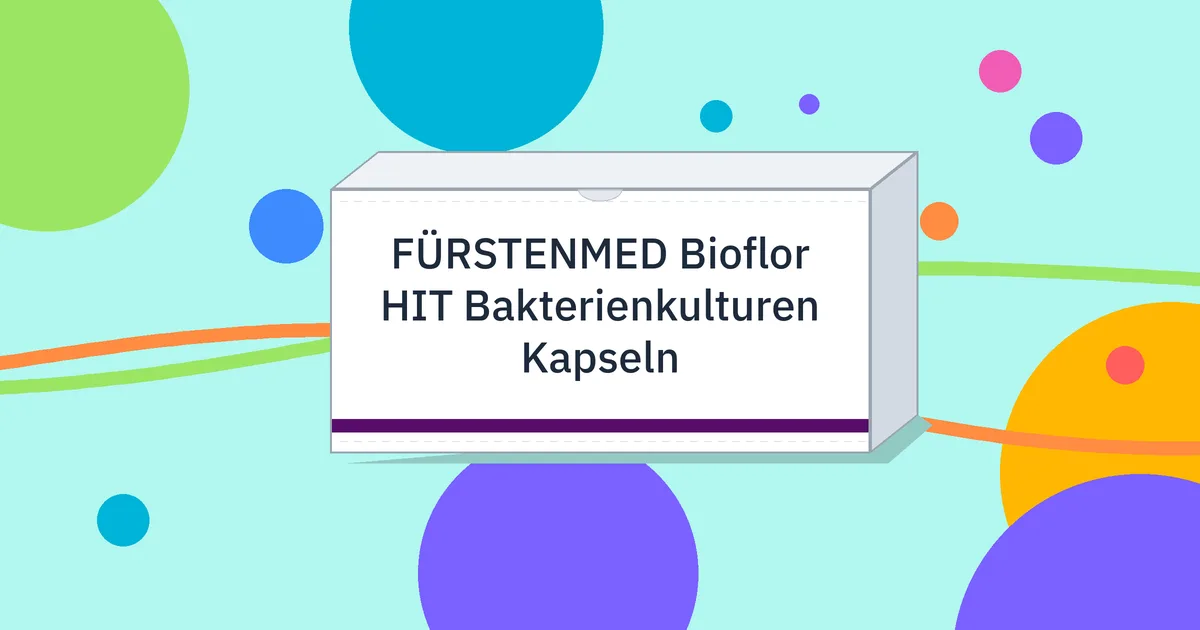Symbolbild: Packung mit der Aufschrift FÜRSTENMED Bioflor HIT Bakterienkulturen Kapseln (PZN 16044672) – Verfügbarkeit und Bezug in Apotheken in Frankfurt am Main