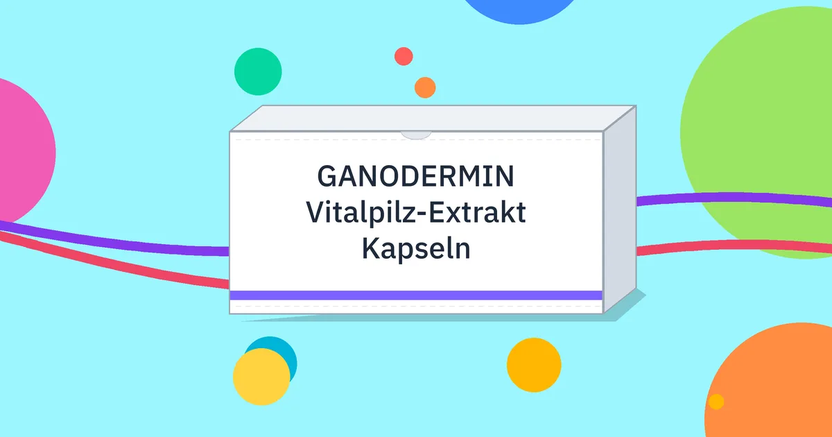 Symbolbild: Packung mit der Aufschrift GANODERMIN Vitalpilz-Extrakt Kapseln (PZN 00744410) – Verfügbarkeit und Bezug in Apotheken in Frankfurt am Main