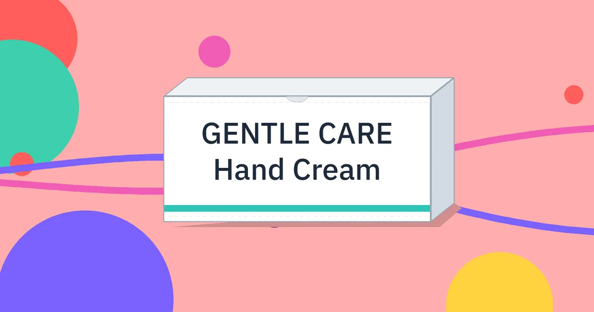 Symbolbild: Packung mit der Aufschrift GENTLE CARE Hand Cream (PZN 19994983) – Verfügbarkeit und Bezug in Apotheken in Frankfurt am Main