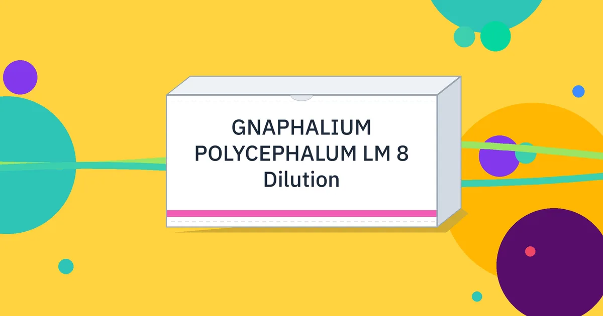 Symbolbild: Packung mit der Aufschrift GNAPHALIUM POLYCEPHALUM LM 8 Dilution (PZN 13545066) – Verfügbarkeit und Bezug in Apotheken in Frankfurt am Main