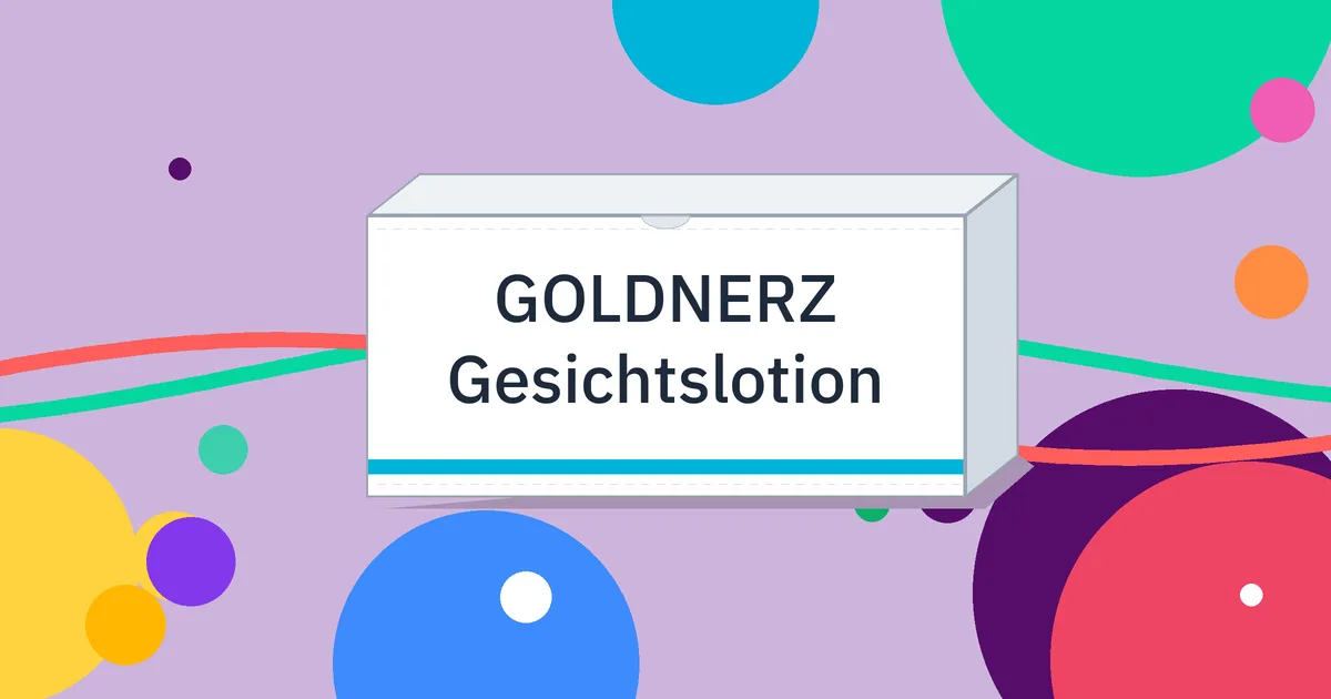 Symbolbild: Packung mit der Aufschrift GOLDNERZ Gesichtslotion (PZN 06435897) – Verfügbarkeit und Bezug in Apotheken in Frankfurt am Main