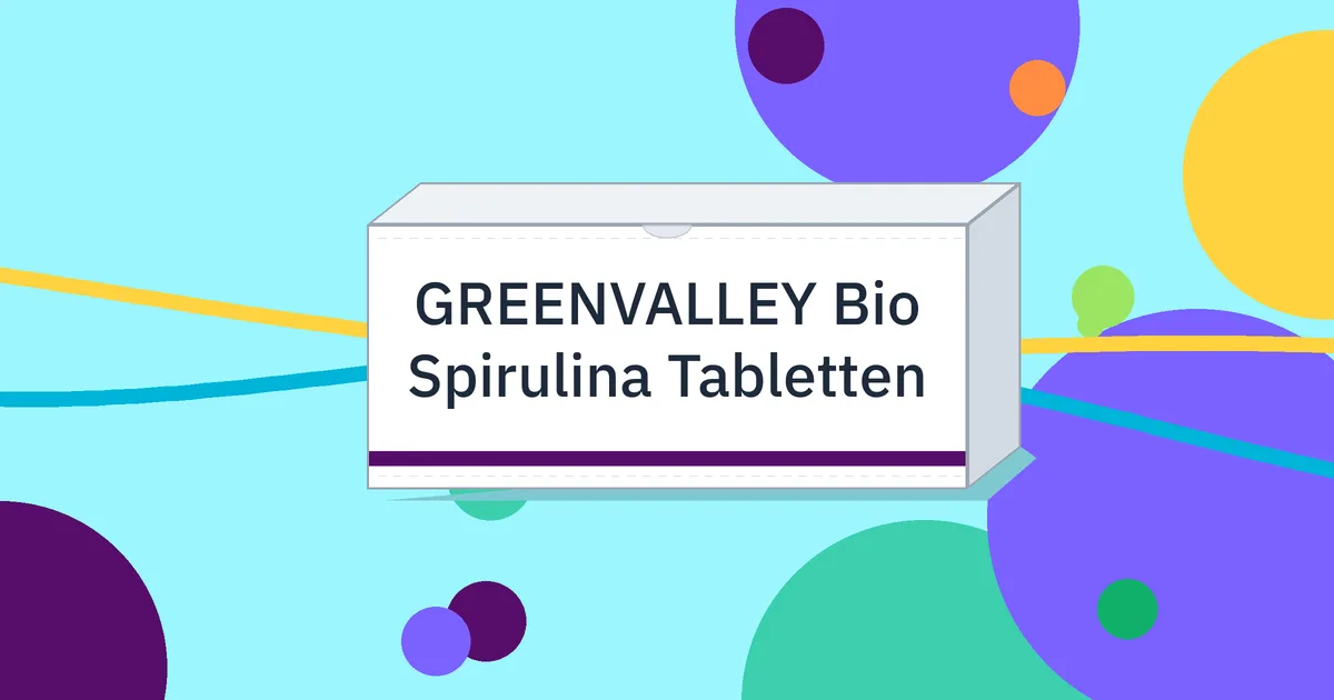 Symbolbild: Packung mit der Aufschrift GREENVALLEY Bio Spirulina Tabletten (PZN 01054050) – Verfügbarkeit und Bezug in Apotheken in Frankfurt am Main