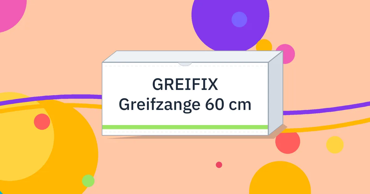 Symbolbild: Packung mit der Aufschrift GREIFIX Greifzange 60 cm (PZN 09328067) – Verfügbarkeit und Bezug in Apotheken in Frankfurt am Main