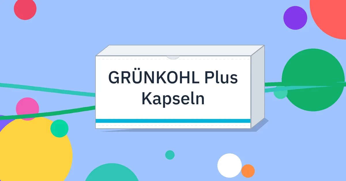 Symbolbild: Packung mit der Aufschrift GRÜNKOHL Plus Kapseln (PZN 12564185) – Verfügbarkeit und Bezug in Apotheken in Frankfurt am Main