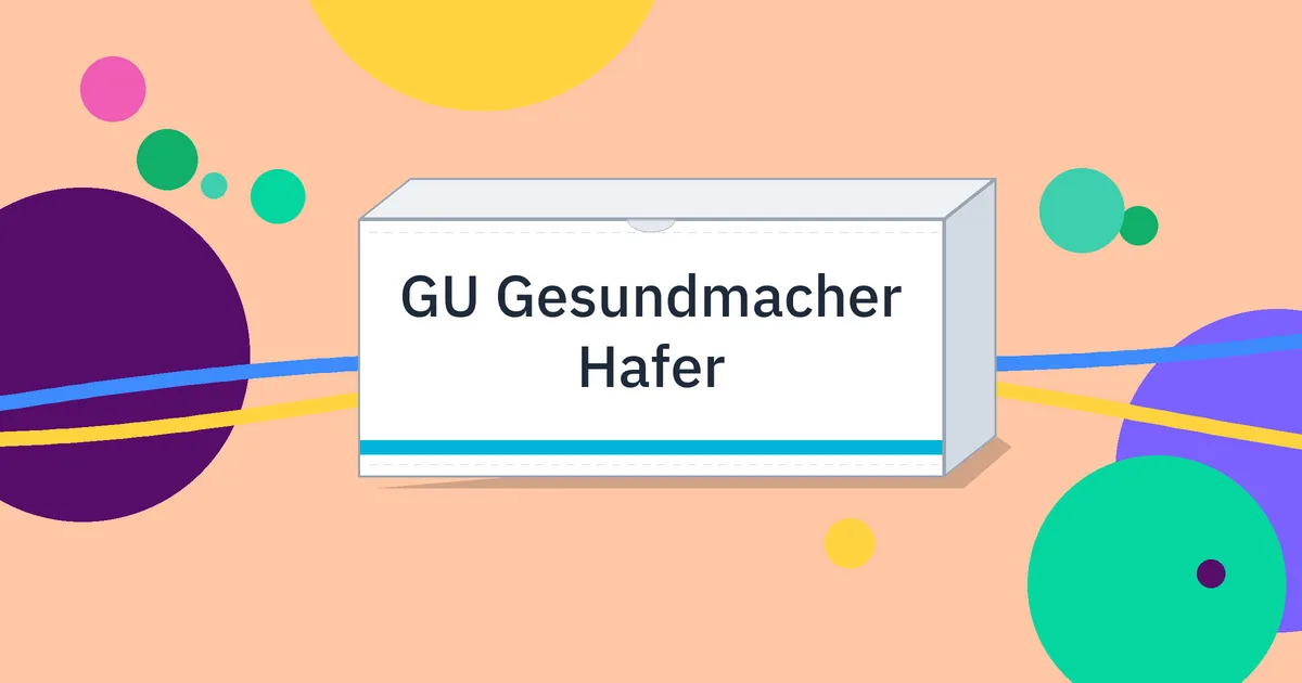 Symbolbild: Packung mit der Aufschrift GU Gesundmacher Hafer (PZN 18355672) – Verfügbarkeit und Bezug in Apotheken in Frankfurt am Main