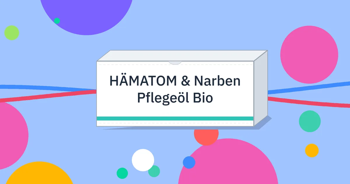Symbolbild: Packung mit der Aufschrift HÄMATOM & Narben Pflegeöl Bio (PZN 19972651) – Verfügbarkeit und Bezug in Apotheken in Frankfurt am Main