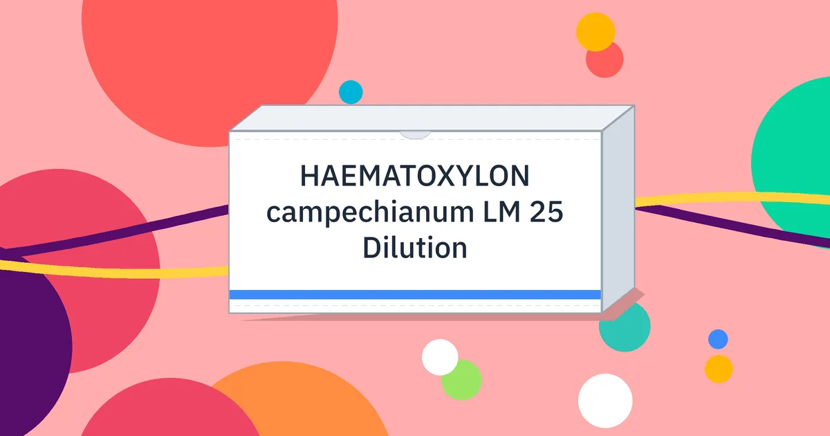 Symbolbild: Packung mit der Aufschrift HAEMATOXYLON campechianum LM 25 Dilution (PZN 13549472) – Verfügbarkeit und Bezug in Apotheken in Frankfurt am Main