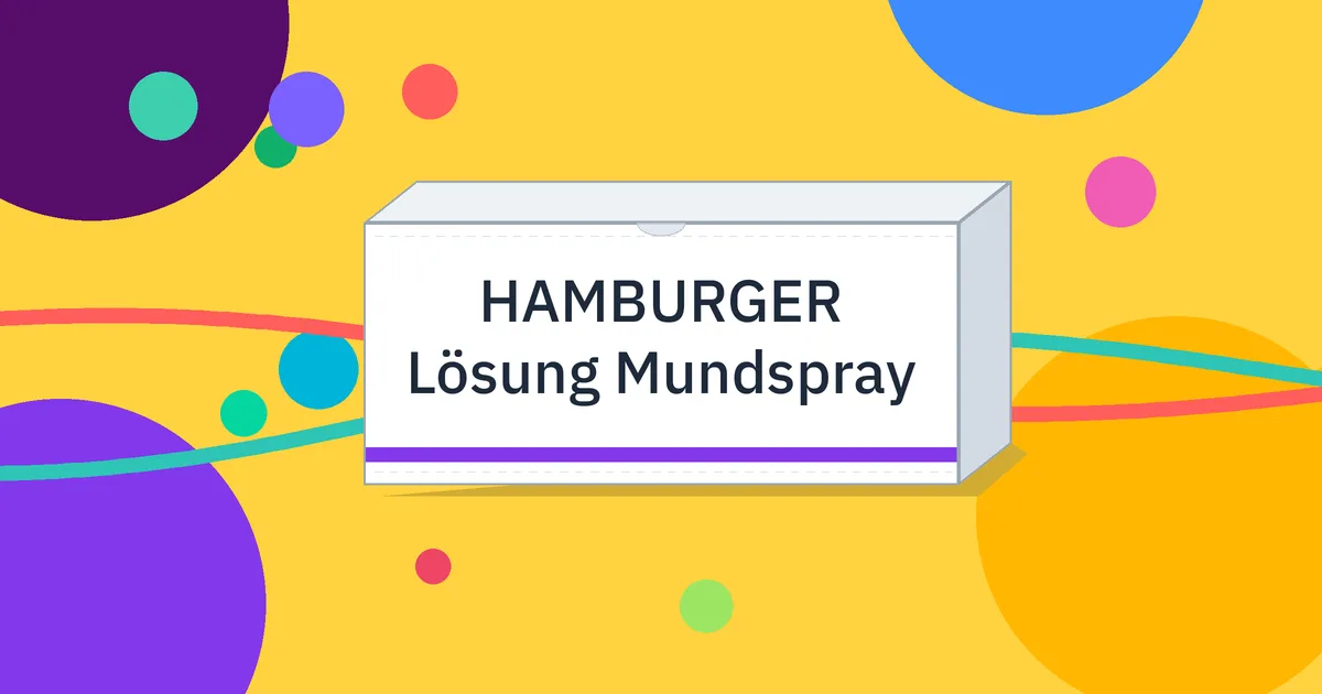 Symbolbild: Packung mit der Aufschrift HAMBURGER Lösung Mundspray (PZN 16137072) – Verfügbarkeit und Bezug in Apotheken in Frankfurt am Main