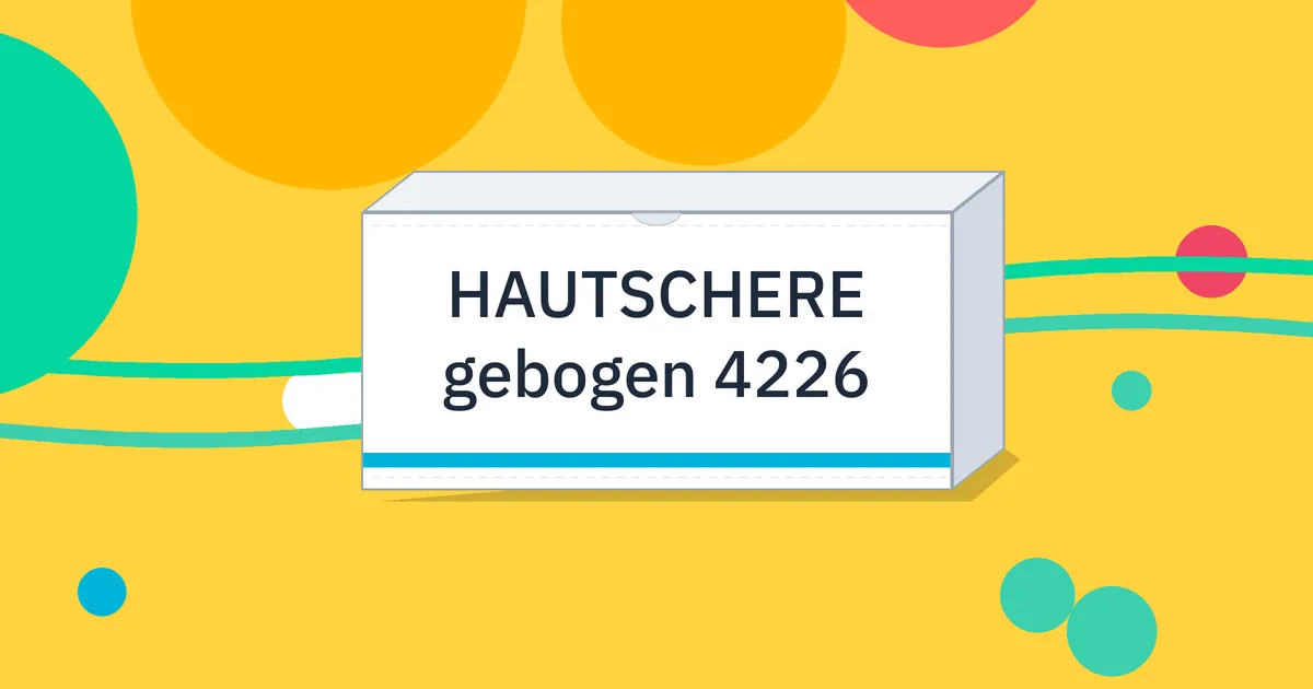 Symbolbild: Packung mit der Aufschrift HAUTSCHERE gebogen 4226 (PZN 08838783) – Verfügbarkeit und Bezug in Apotheken in Frankfurt am Main