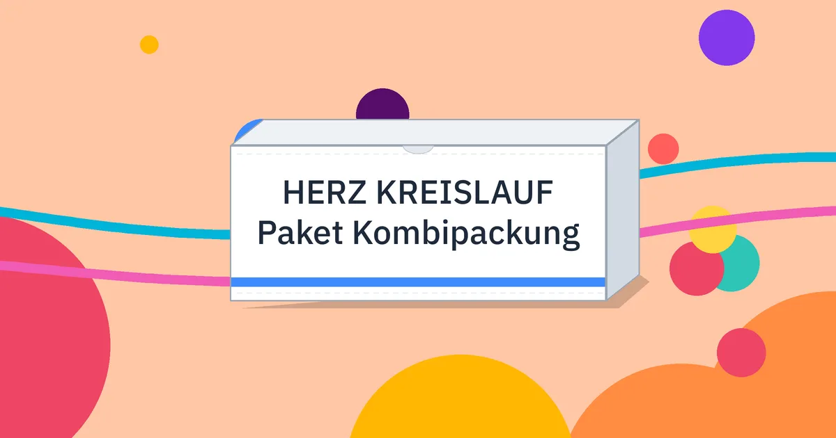 Symbolbild: Packung mit der Aufschrift HERZ KREISLAUF Paket Kombipackung (PZN 20218675) – Verfügbarkeit und Bezug in Apotheken in Frankfurt am Main