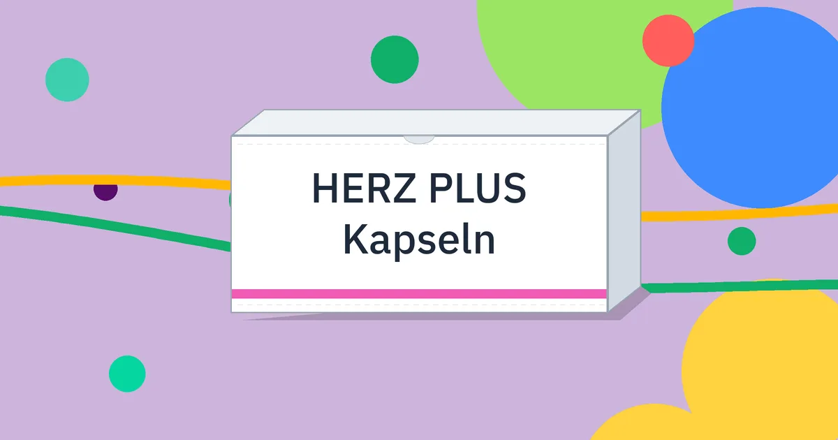 Symbolbild: Packung mit der Aufschrift HERZ PLUS Kapseln (PZN 15575798) – Verfügbarkeit und Bezug in Apotheken in Frankfurt am Main