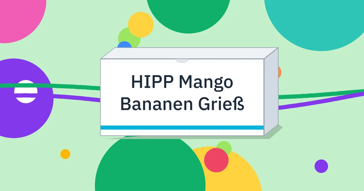 Symbolbild: Packung mit der Aufschrift HIPP Mango Bananen Grieß (PZN 18839335) – Verfügbarkeit und Bezug in Apotheken in Frankfurt am Main
