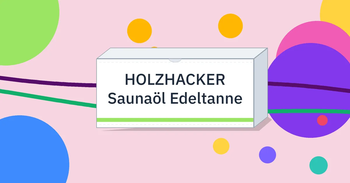 Symbolbild: Packung mit der Aufschrift HOLZHACKER Saunaöl Edeltanne (PZN 20892897) – Verfügbarkeit und Bezug in Apotheken in Frankfurt am Main