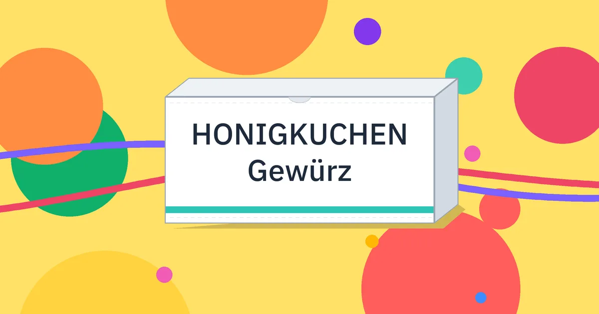 Symbolbild: Packung mit der Aufschrift HONIGKUCHEN Gewürz (PZN 01294067) – Verfügbarkeit und Bezug in Apotheken in Frankfurt am Main