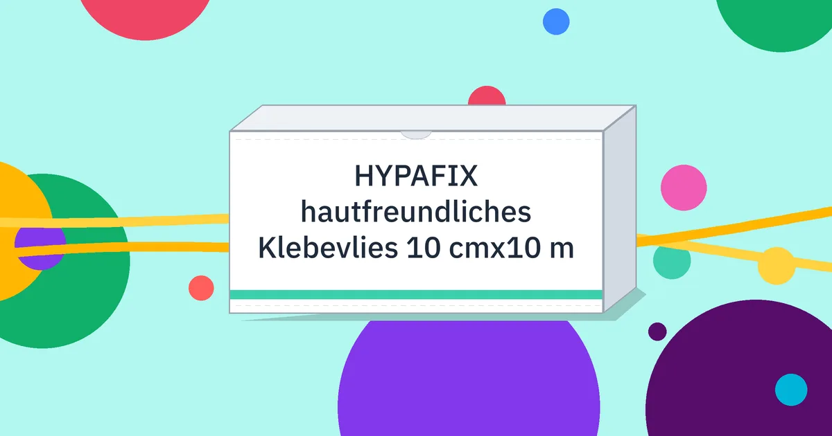 Symbolbild: Packung mit der Aufschrift HYPAFIX hautfreundliches Klebevlies 10 cmx10 m (PZN 18719430) – Verfügbarkeit und Bezug in Apotheken in Frankfurt am Main