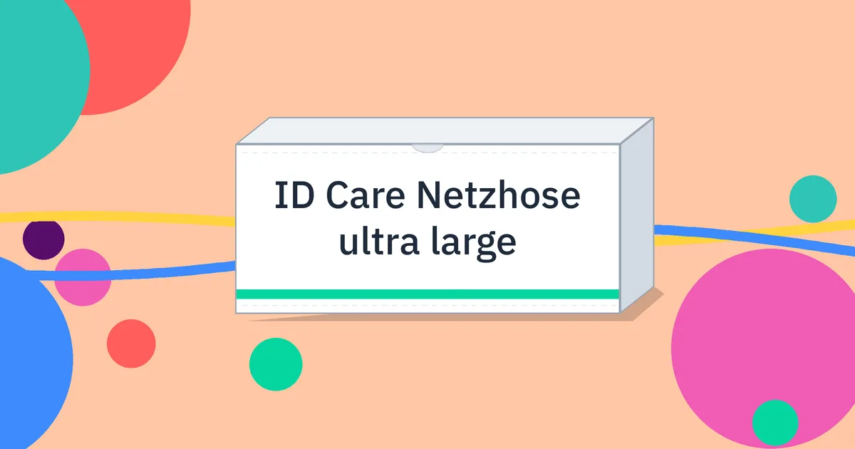 Symbolbild: Packung mit der Aufschrift ID Care Netzhose ultra large (PZN 18834059) – Verfügbarkeit und Bezug in Apotheken in Frankfurt am Main