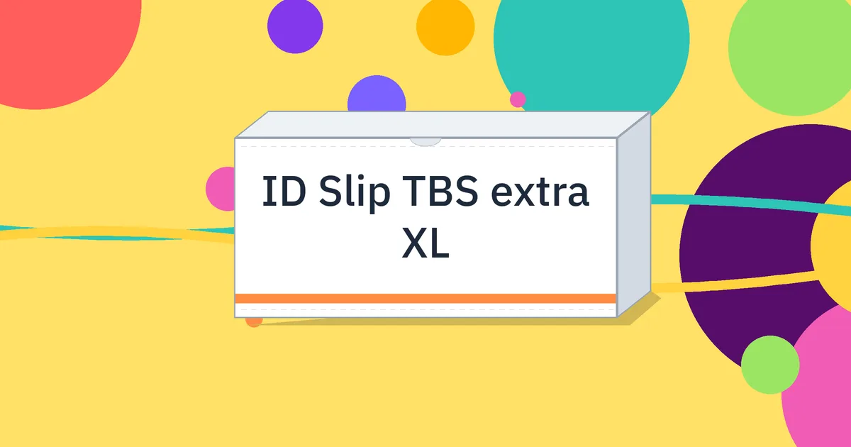 Symbolbild: Packung mit der Aufschrift ID Slip TBS extra XL (PZN 16626871) – Verfügbarkeit und Bezug in Apotheken in Frankfurt am Main