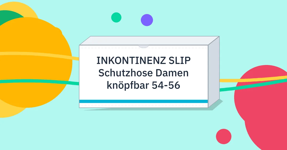 Symbolbild: Packung mit der Aufschrift INKONTINENZ SLIP Schutzhose Damen knöpfbar 54-56 (PZN 10915798) – Verfügbarkeit und Bezug in Apotheken in Frankfurt am Main