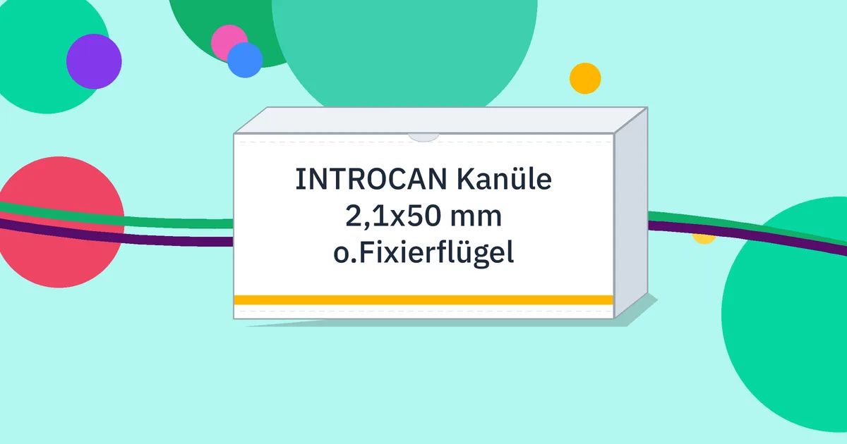Symbolbild: Packung mit der Aufschrift INTROCAN Kanüle 2,1x50 mm o.Fixierflügel (PZN 04424027) – Verfügbarkeit und Bezug in Apotheken in Frankfurt am Main